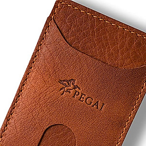 PEGAI Leather Moneyclip Wallet - MAX (Rust)