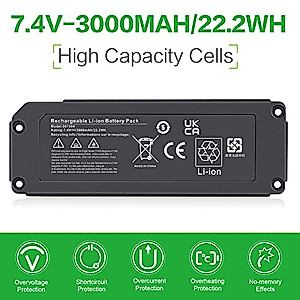 Futurebatt 061384 061385 061386 063287 Battery for Bose SoundLink Bluetooth Speaker Mini One (7.4V/22Wh)
