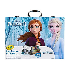 Crayola Frozen 2 Inspiration Art Case, 100 Art & Coloring Supplies, Gift for Kids, Ages 5, 6, 7, 8