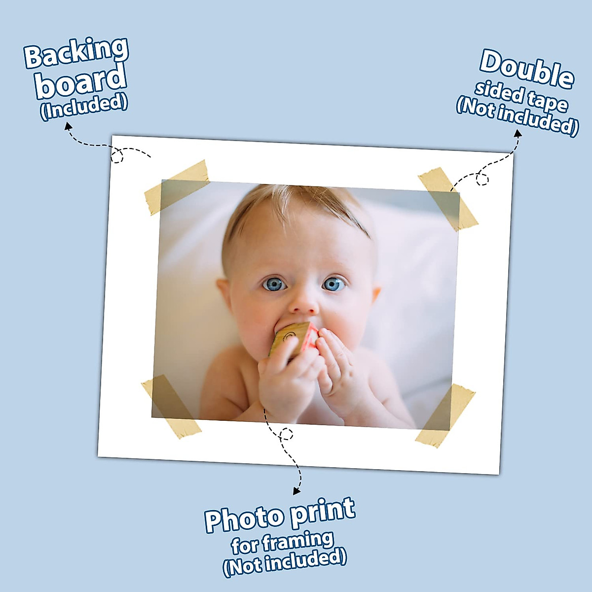 Golden State Art, Pack of 25 16x20 inch Picture Backing Board for Frames, Artworks, Photos (25 Backer Boards only)