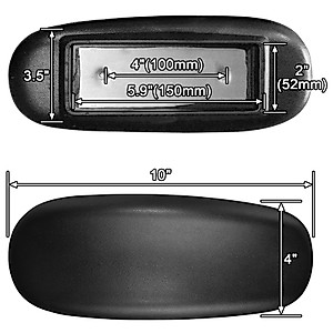 AAGUT Office Chair Armrest Replacement Arm Pads Caps Universal 4" Mounting Hole PU Office Chair Parts 1 Pair (Black, Set of 2) with Screws and Wrench