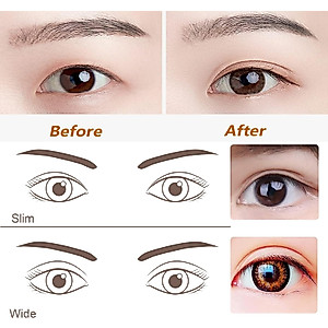 Waterproof Invisible Double Eyelid Tape - 1200 Pieces Natural Fiber Eyelid Lifter Strips, Eye Lift Tape for Droopy Lids, 2 Rolls Invisible Eye Stickers, Big Eye Decoration