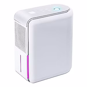 Hoomace 3 In 1 Small Humidifier Dehumidifier Combo With Air Filtration, Humidifiers Dehumidifier For Home Bedroom With Drain Hose Temperature Display,4 Modes,7 Color LED Lights,Timer Set