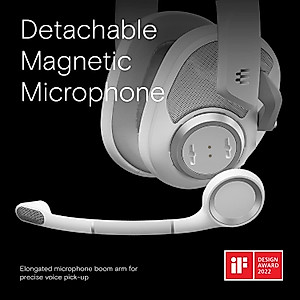 EPOS H6Pro - Open Acoustic Gaming Headset with Mic - Lightweight Headband - Comfortable & Durable Design - Xbox Headset - PS4 Headset - PS5 Headset - PC/Windows Headset - Gaming Accessories (White)