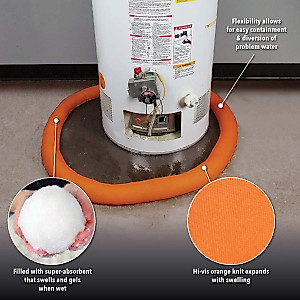 Quick Dam Indoor Water Dam (WUB210-12) - 2.5-Inch x 10-Feet - 12-Pack , Orange