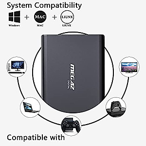 MEGAZ DIGITAL 500GB Portable External Hard Drive, HDD USB 3.0 Compatible for PC, Mac, Laptop, Chromebook, Grey