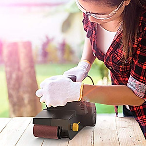 Jellas 7Amp Belt Sander 3 × 21-Inch with Dust Bag, Bench Sander with Variable-speed Control, 2 in 1 Vacuum Adapter, 10 Feet (3 Meters) Length Power Cord - BS750