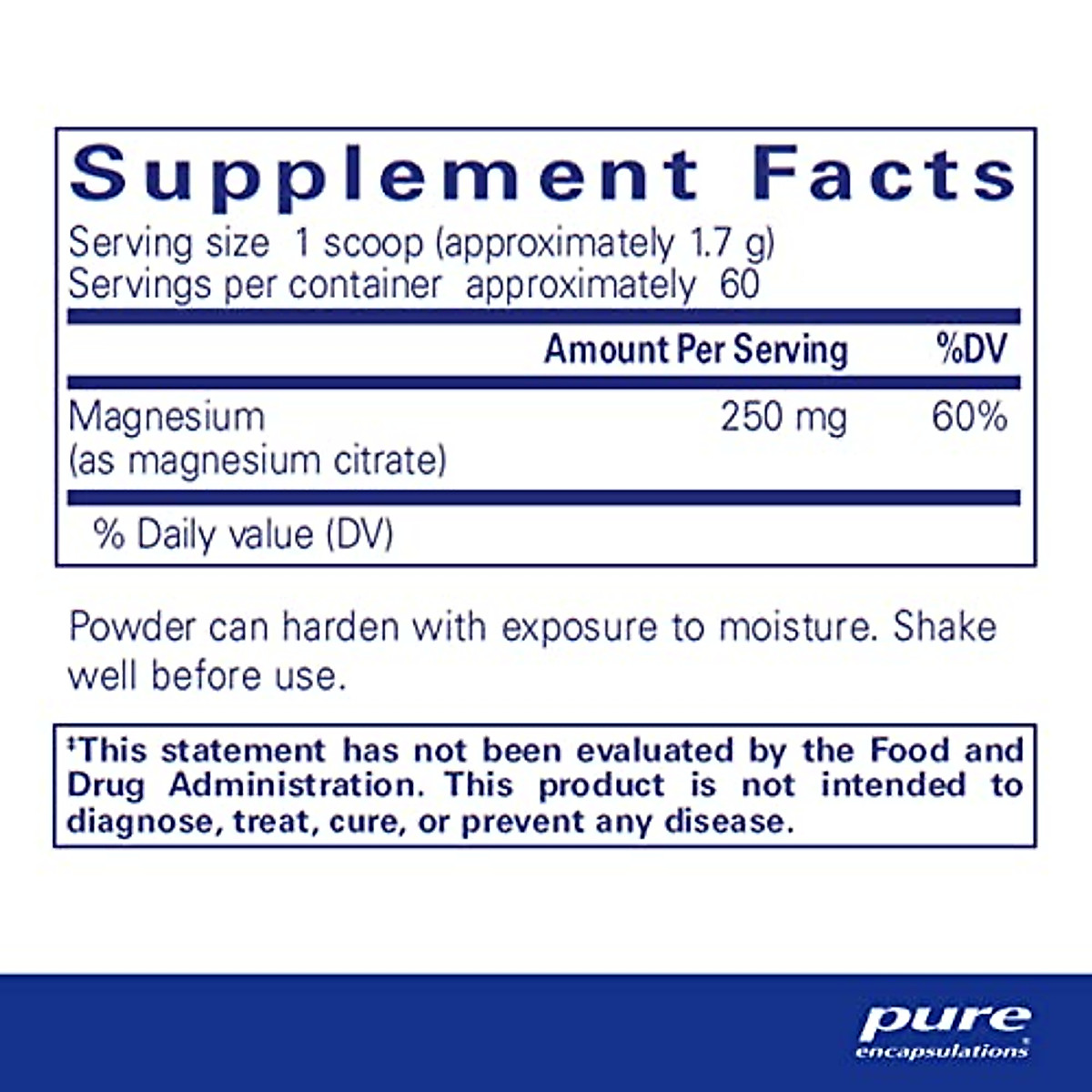 Pure Encapsulations Magnesium (Powder) | Supports Cardiovascular Function, Muscle Function, and Calming | 3.7 Ounces