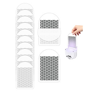 12 Pcs Flying Insect Trap Refill Compatible with LiBa FT06 Fly Trap Indoor for Home, Replacement Sticky Glue Cards for Plug-in Bug Light Trap