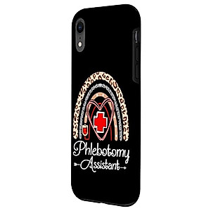 iPhone XR Phlebotomy Assistant Boho Rainbow Funny Phlebotomist Case