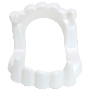 Skeleteen White Teeth Vampire Fangs - Sharp Dracula Monster Teeth for Halloween, Party Favors and Supplies - 12 Pack