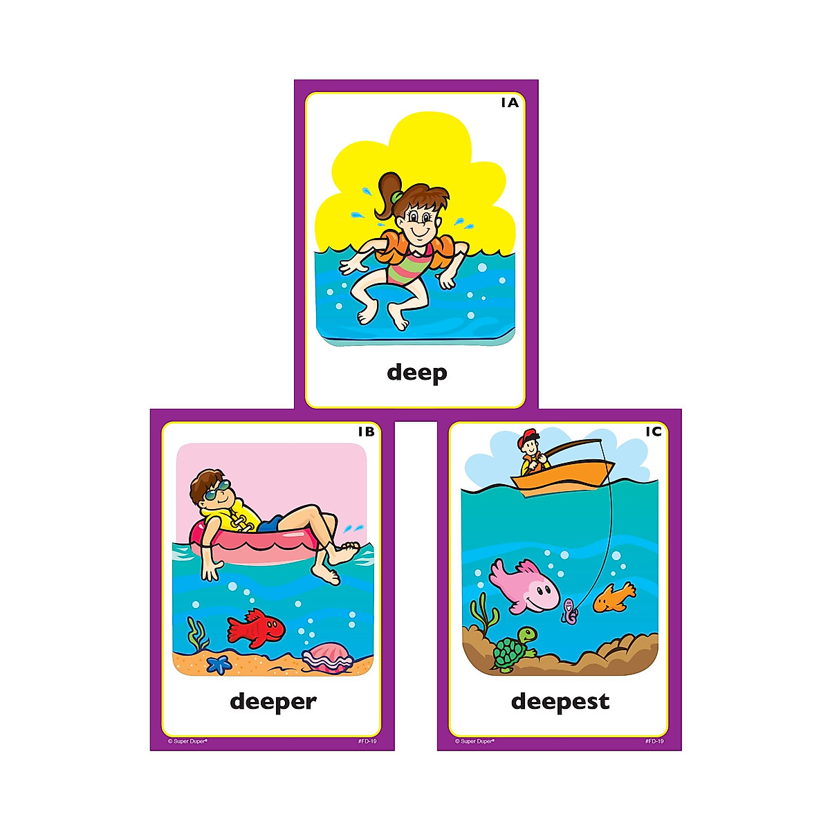 Super Duper Publications | Comparatives Fun Deck Flash Cards | Educational Learning Resource for Children