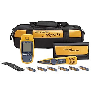Fluke Networks - 5018513 MS-POE-KIT MicroScanner Copper Cable Verifier & PoE tester for RJ-45 Category 5-6A Ethernet Cables, Includes IntelliTone Pro 200 & Remote ID Kit