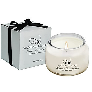 Magical Element Mango & Coconut Milk Scented Soy Candle, 10 oz Jar, 35+ Hour Burn Time