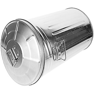 BESTOYARD Stainless Steel Trash Can with Lid, 8L/1.75 Gallon Outdoor Dog Poop Garbage Can Retro Round Wastebasket Container for Farm Kitchen Garbage Daily Waster Storage