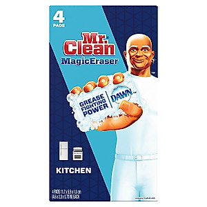 Mr. Clean Magic Eraser Kitchen White Scouring Pad, 4/Pack (51107)
