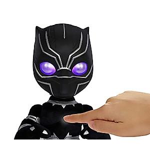 ?Marvel Black Panther Heart of Wakanda Plush Figure with Lights and Sounds, Soft Doll for Fans and Collectors