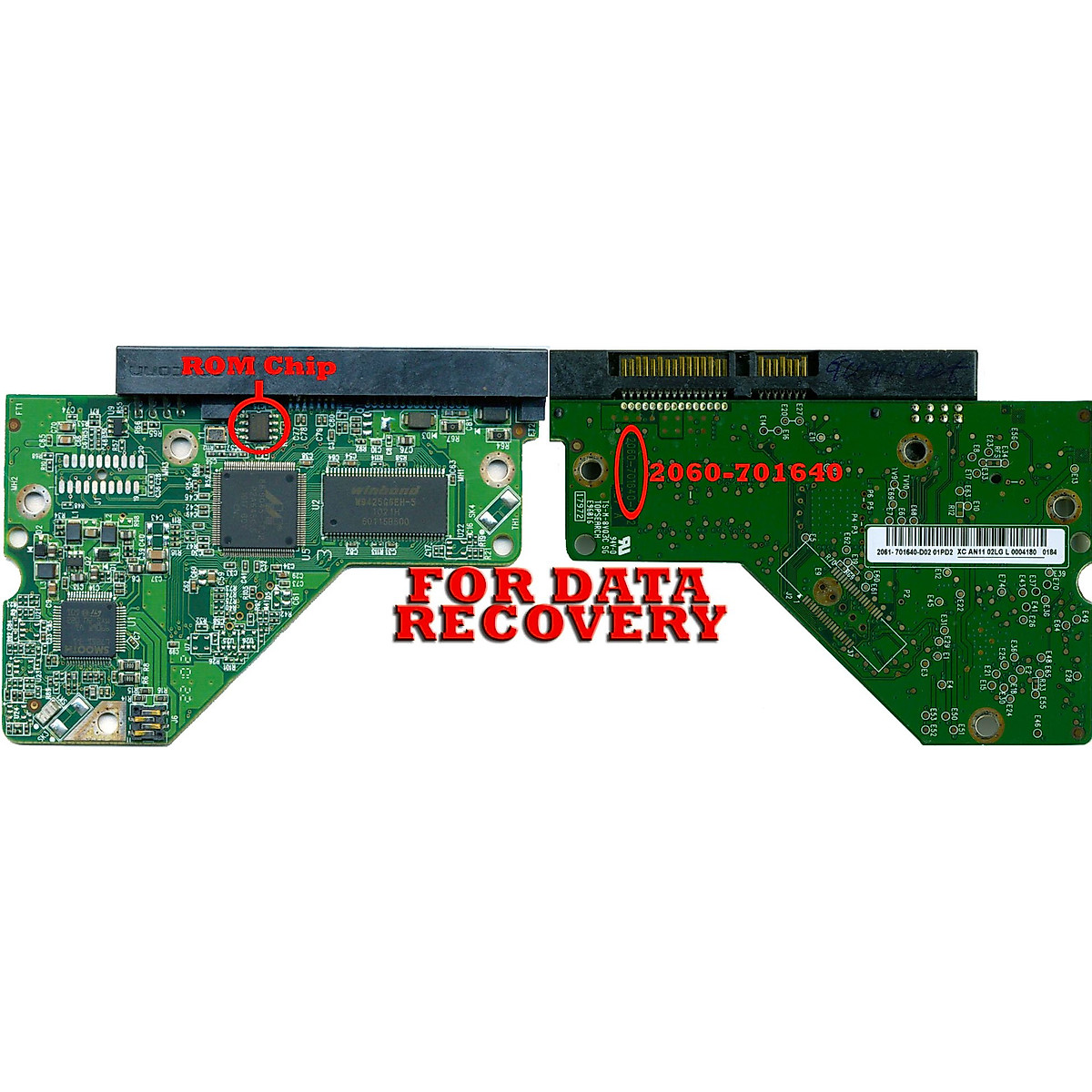 Western Digital WD Caviar Green 1TB WD10EADS WD10EADS-65M2B0 DHNNHT2MHB 2061-701640-202 03PD3 2060-701640-002 REV A Hard Drive Donor PCB 701640 with Firmware Transfer