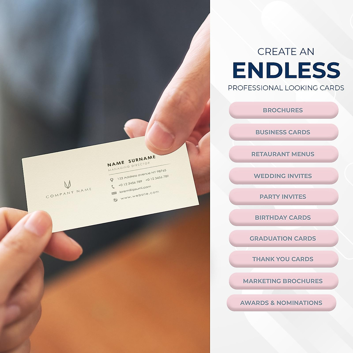 Hamilco Cream Colored Cardstock Thick Paper - 8 1/2 x 11" Heavy Weight 80 lb Cover Card Stock for Printer - 50 Pack