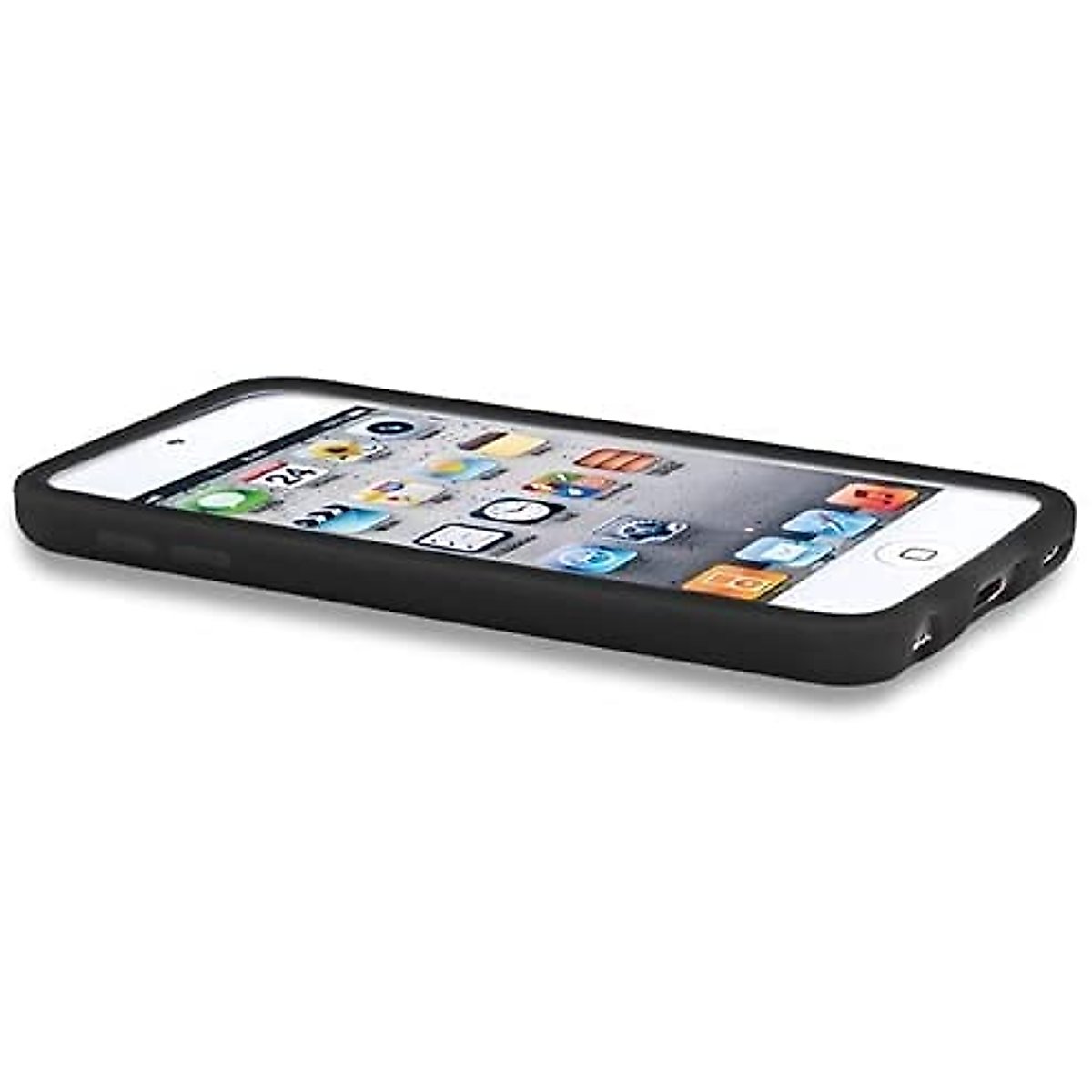 BLLQ Compatible with iPod Touch 7 Case ，iPod Touch 6 Case, iPod Touch 5 Case,Black Glossy TPU Soft Slim Light Thin Cover Skin Case Compatible with iPod Touch 5th / 6th / 7th Gen, Black