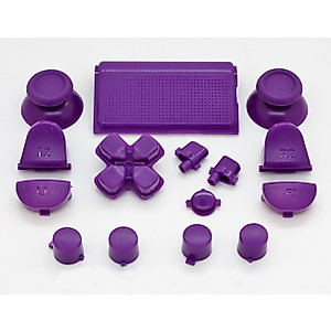 Purple Full Button +2 Springs Replacement Mod Kit for Playstation 4 PS4 Controller