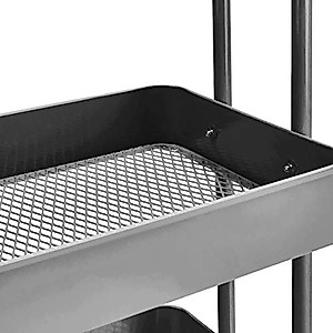 Amazon Basics 3-Tier Rolling Utility or Kitchen Cart - Charcoal