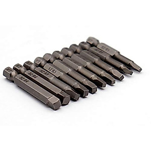 Roberston Bits Set, Square Head Screwdriver, Square Screwdriver bits #1#2#3#4, Scrulox Screwdriver, Impact Rated Bit Sets 10 Piece by Milliontronic