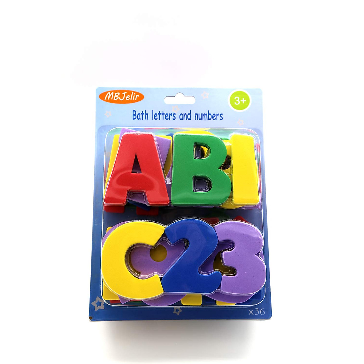 MBJelir Bath Foam Toys Stick Letters and Numbers for Baby -36pcs Set,Full Set Floating Waterproof Bathroom Alphabet Toys, Bathtub Educational Toy, Promotes Reading and Counting