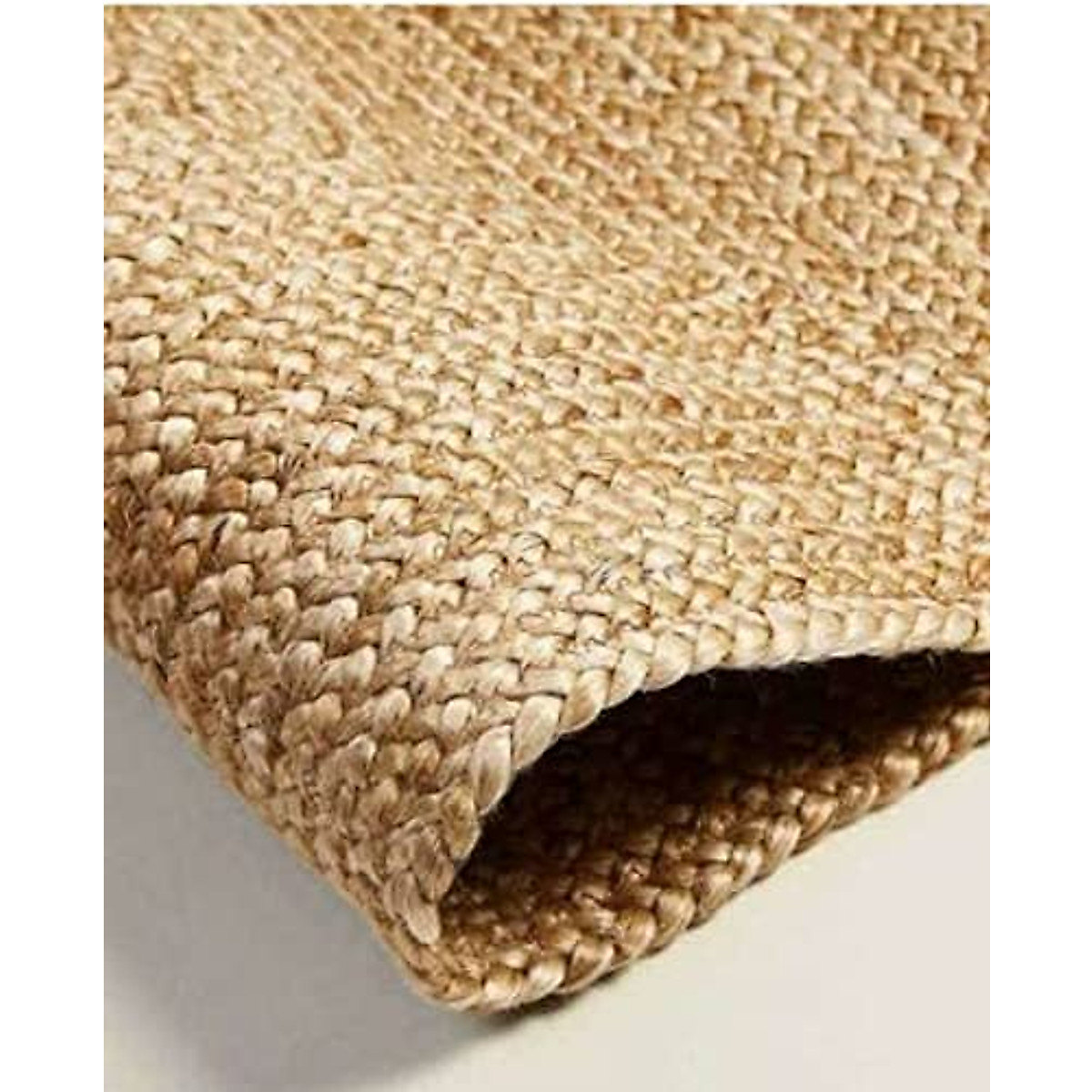 INDIAN ARTISTIC Jute Cotton Rag Rug 2X3 ft | Hand Woven Rug & Reversible Rug | Living Room Rugs | Kitchen Rugs | Jute Burlap Cotton Rag Rug 24x36 inch | Rustic Rug | Natural Look Rug | Runner Rugs