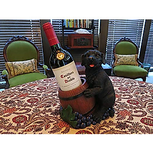 Decorative Dog Wine Holder, for Dog Loving Wine Drinkers (Black Labrador)