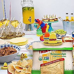 Sombrero Chip Clips, 6 Set Bag Clips, Tight Food Saver, Snack Bag Sealer, Air Tight Seal Grip for Food Storage, Chip Clip Bag Clip Food Clips, Fun Mini Sombrero Hats, Multipurpose Bread & Snack Bags