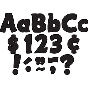 Teacher Created Resources Black Funtastic 4" Letters Combo Pack (TCR5453)
