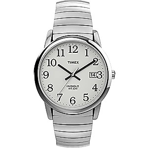 Timex T2H451 Easy Reader 35mm Silver-Tone Stainless Steel Expansion Band Watch