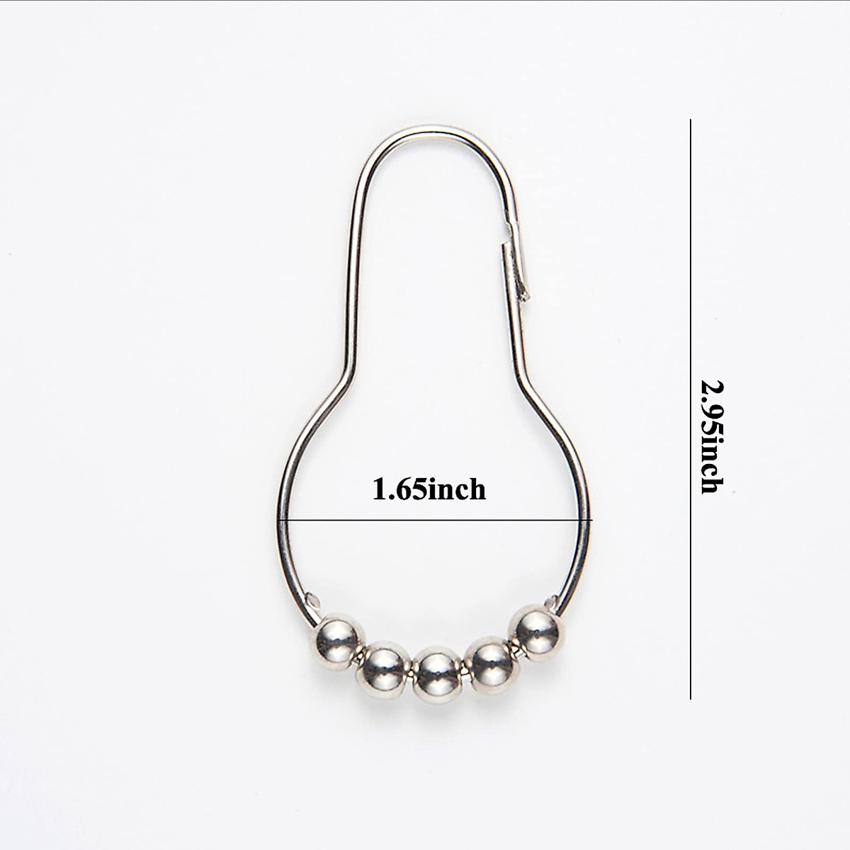 URTAINGS 12 Pcs Decorative Shower Curtain Rings Shower Curtain Ring Home Bathroom Stainless Steel Rustproof Skeletons with Decor Accessories