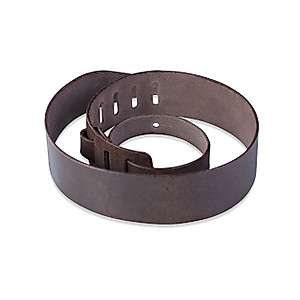 Levy's Leathers 2.5" Distressed Veg-Tan Leather Leather Guitar Strap with Ladder Style Height Adjustment; Dark Brown (M17D-DBR)