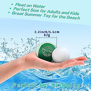 BallFUN Water Skipping Balls for Beach Toys, Pool Balls for Swimming Pool, Splash Water Bouncing Balls for Pool Games with Friends and Family, Wave Jumper Balls for Summer Beach Pool River Lake