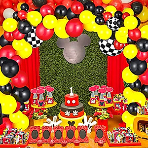 127 Pieces Car Race Balloons Party Supplies Race Car Theme Birthday Party Garland Arch Party Decorations (Race Car Style)