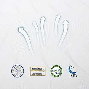 Opoiar King Mattress, 10 Inch Memory Foam Hybrid Spring Mattress in a Box King Size, Medium Firm Cooling Gel Infused Innerspring Mattress Made in USA,Pressure Relieving, Breathable Cover,CertiPUR-US