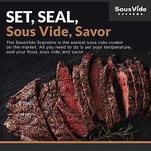 SousVide Supreme Touch 9 Liter | Sous Vide Water Oven | Accurate and Stable Temperature | Touch Control Water Bath Cooker | Quiet Operation