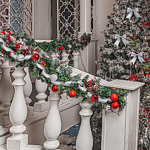 2 Rolls 2.5 Inch 10 Yards Christmas Velvet Ribbon Single Face Christmas Plain Velvet Ribbon for Gift Wrapping Crafts Christmas Wreath Tree Decor (Silver)