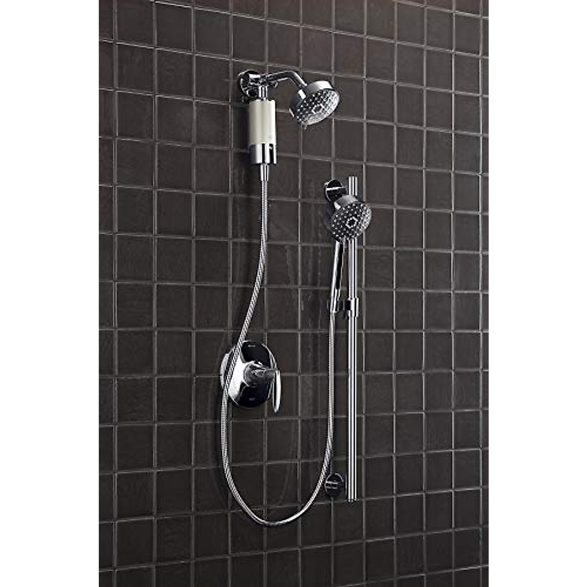 Kohler 30646-CP Aquifer Shower Water Filtration System, Reduce Chlorine, Includes Filter Replacement, Polished Chrome
