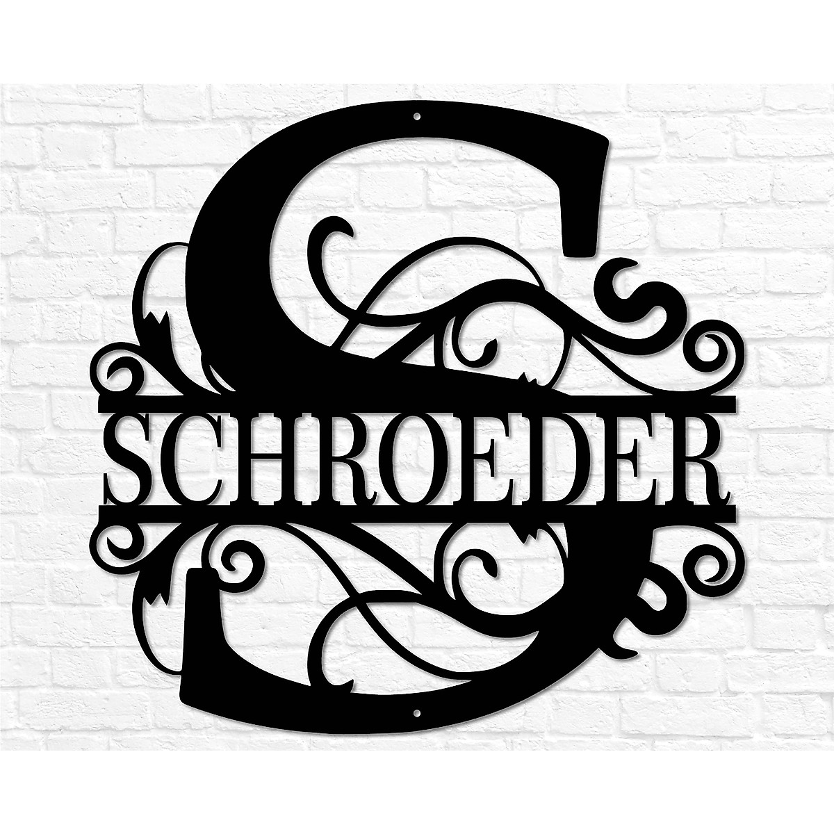 Custom Metal Signs | Metal Name Sign | Metal Wall Art | Split Letter Monogram Wall Decor | Metal Wall Art Last Name Sign | Family Name Sign | Personalized Wedding Gift | Metal Art | Outdoor Metal Sign