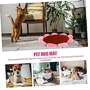ABOOFAN Pet Mat Cat Mat for Food Household Cleaner Plush Sofa Dog Mat Funny Doormat Small Pet Bed Washable Pet Pad Small Dogs Mat Warm Cat Bed Crystal Velvet to Sleep Plush Dog
