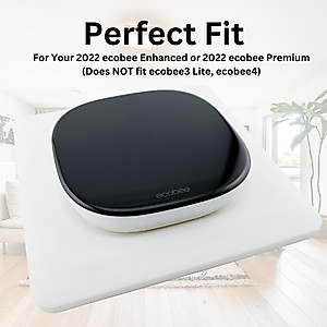 White Snow Square Wall Plate for Ecobee Smart Thermostat Enhanced and Premium Cover Trim Backplate
