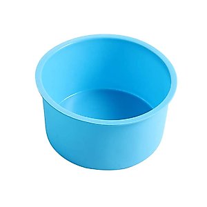 4 inch Silicone Round Cake Pans,Silicone Cake Mold Baking Pan,Non-Stick Bakeware Pan Reusable Cake Pan,for Cheesecake Chocolate Cake(1pcs,blue)