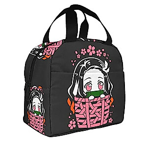 Jeinju Lunch Bag Tote Meal Bag Reusable Insulated Portable Anime Lunch Box For Women Mens Boy Girl Work School Picnic