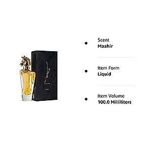 Lattafa Maahir for Unisex Eau de Parfum Spray, 3.4 Ounce