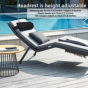 SUQ I OME Universal Soft Removable Padded Cushion Head Pillow for Zero Gravity Chair, Sponge Filling, Chair Pillow