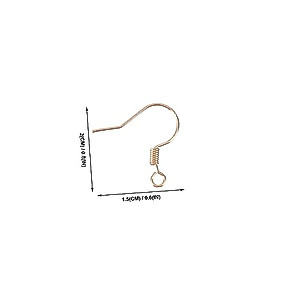 TEHAUX 150 Pcs Earring DIY Accessories Fish Hook Ear Wires Golden Earring Wire Hook Earring Hooks with Coil Jewelry Earring Findings Ear Studs Hooks Open Jump Rings Ear Silk Dribble Metal