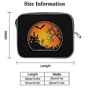 Twilight Bat Halloween Laptop Sleeve Case Protective Notebook Carrying Bag Travel Briefcase 14inch